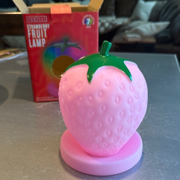 Fun Day | Other | Led Strawberry Fruit Lamp Pink | Poshmark